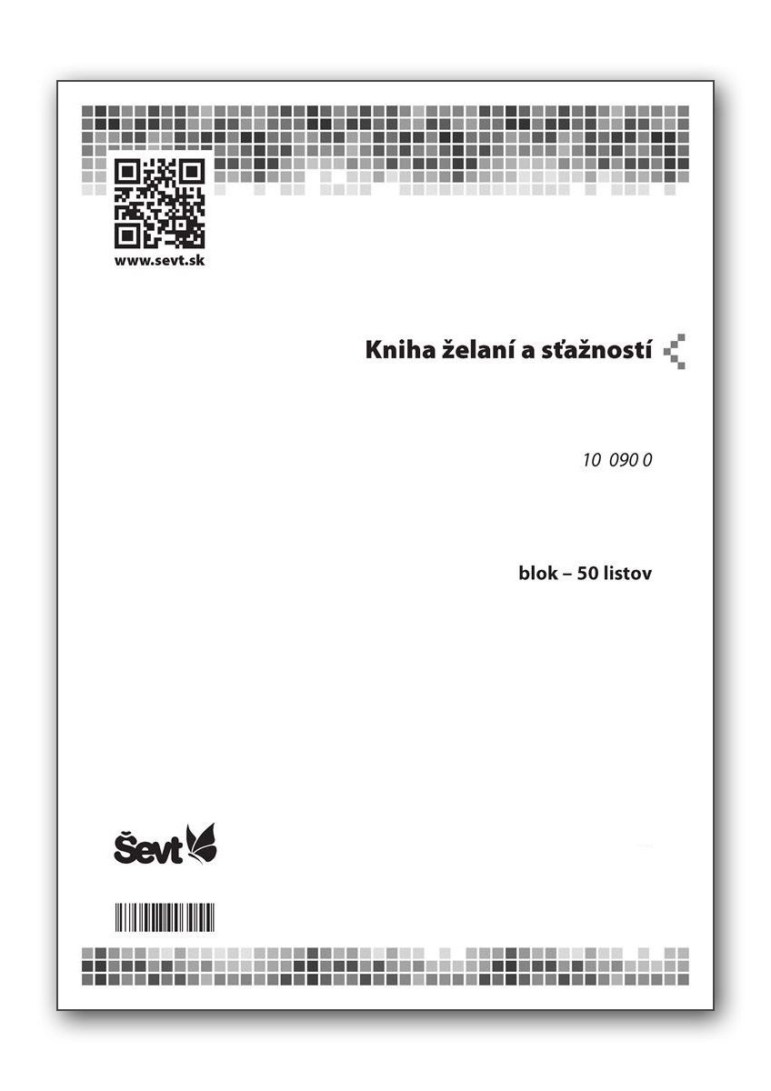 Tlačivo kniha želaní a sťažností 100900 - ATTI shop - výroba a predaj ...